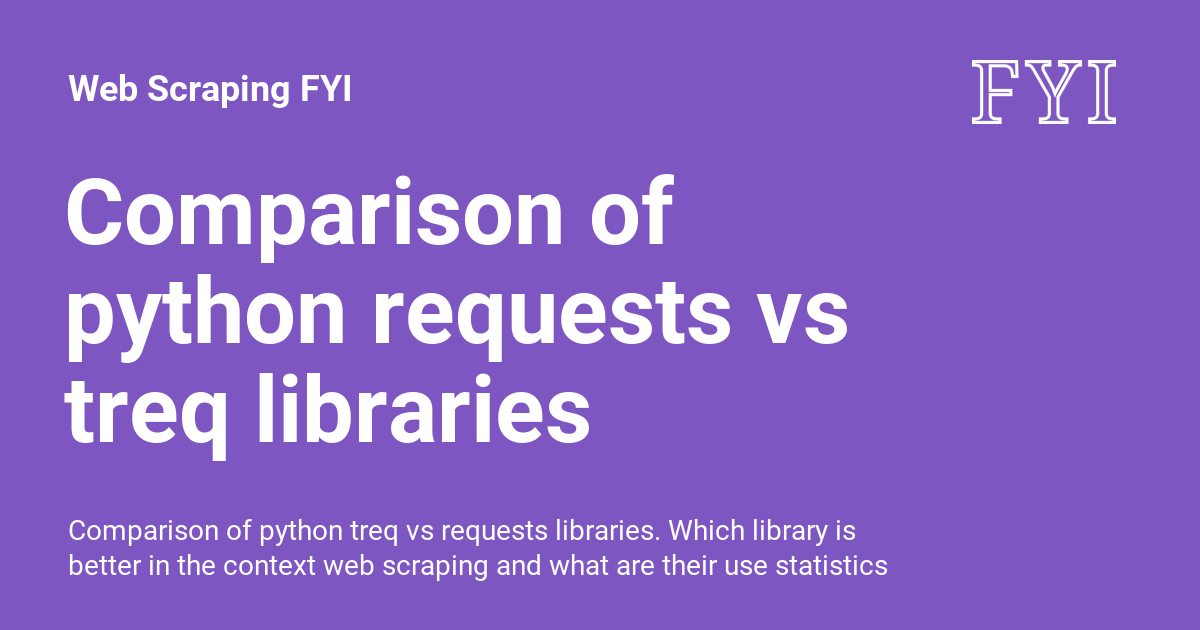 Comparison of python requests vs treq libraries - Web Scraping FYI